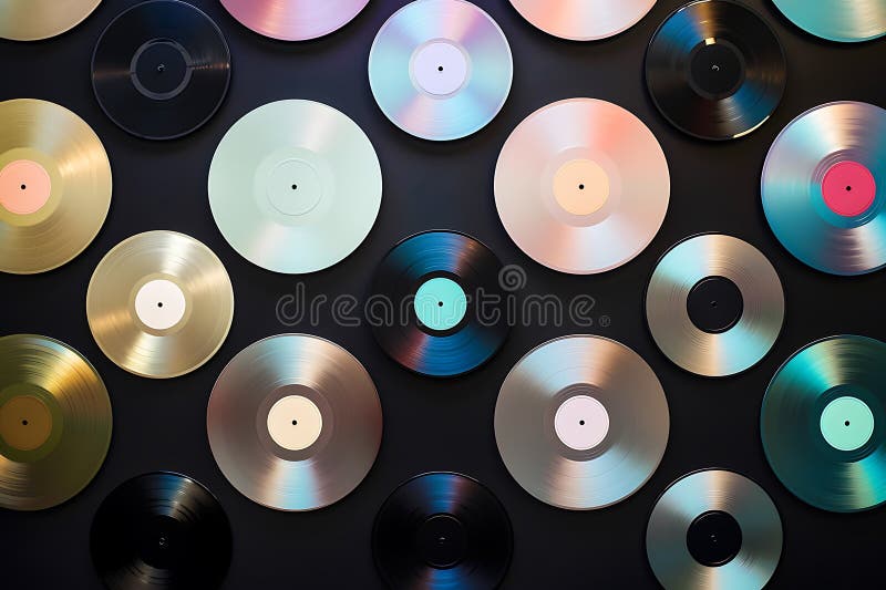 Colorful Vinyl Records Collection Music, Nostalgia, Analog, Sound ...