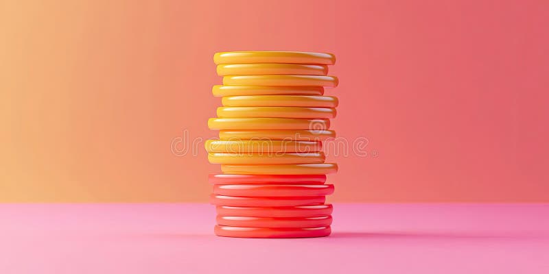 A Vibrant Array of Colorful Coins, Adorned with Dollar Signs, Creates a ...