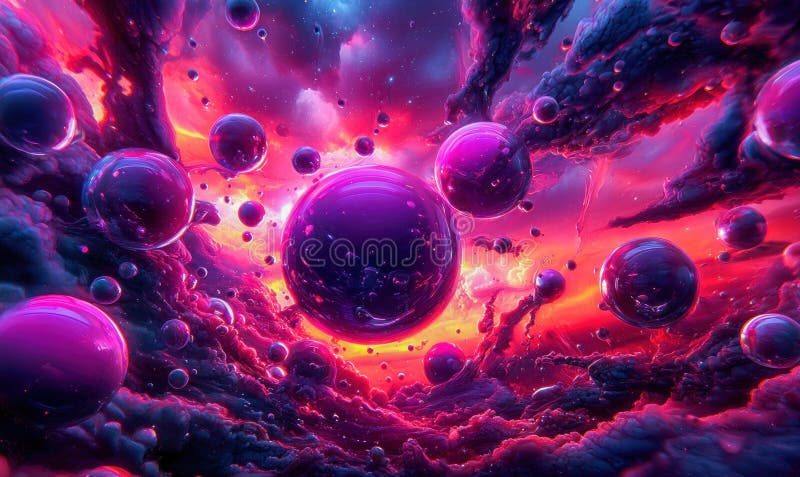 A Vibrant Array of Cosmic Bubbles Float in a Dreamlike Expanse of ...