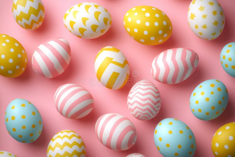 A Vibrant Array of Easter Eggs, Perfect for an Easter Celebration Stock ...