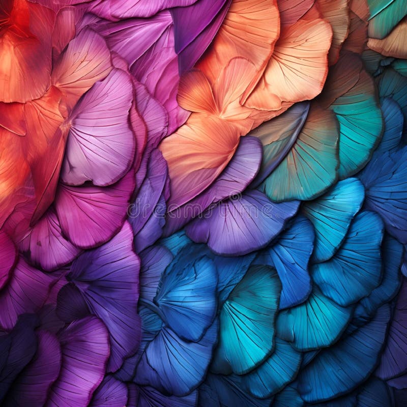 A Vibrant Array of Flower Petals Strewn upon a Smooth Surface Stock ...