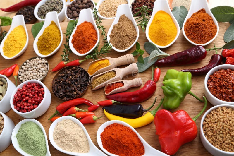Vibrant Hues Adorn Diverse Herbs, and Spices, Enriching Culinary ...