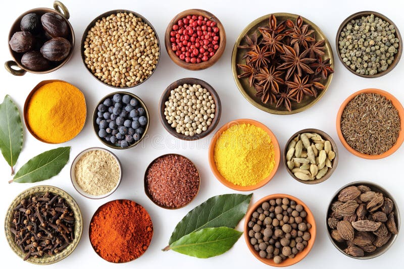 Vibrant Hues Adorn Diverse Herbs, and Spices, Enriching Culinary ...