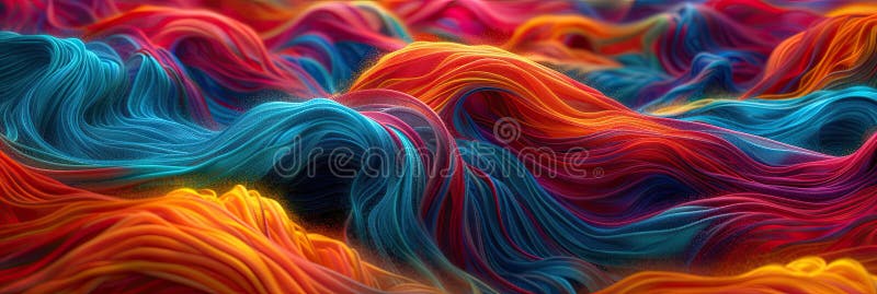 Colorful Intricate Wool Yarn Threads with Soft Microfiber Fluffy ...