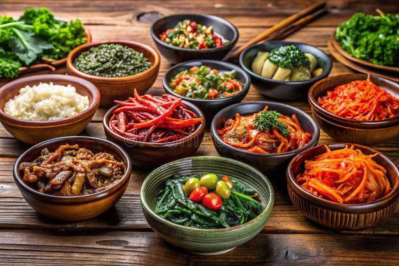 A Vibrant Array of Korean Banchan a Feast for the Eyes and Palate Explore a Stunning Selection ...