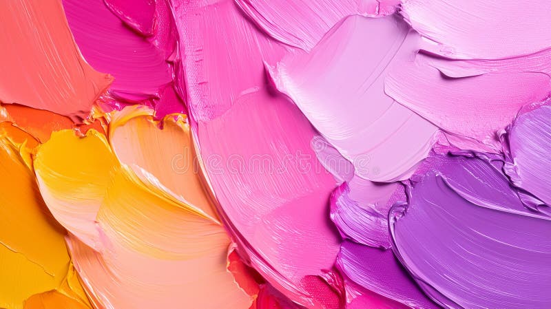 A Vibrant Array of Mixed Acrylic Paints on a Palette Displaying Bold ...