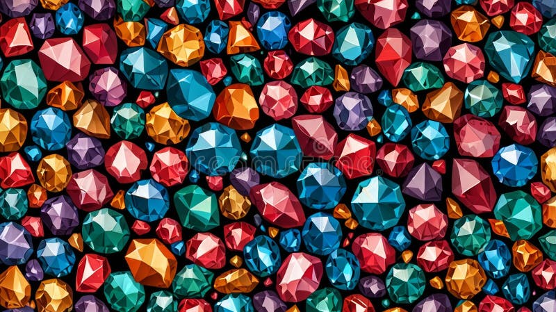 A Vibrant Array of Multi-colored Gemstones and Crystals of Various ...