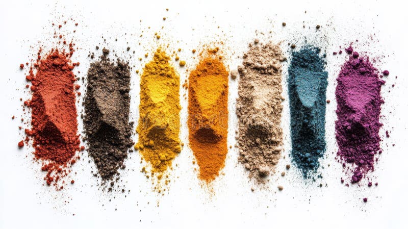 Vibrant Array of Natural Powders, Showcasing Stunning Colors and ...