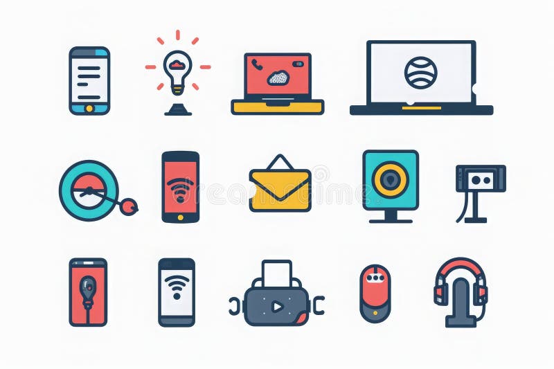 Tech Symphony of Connectivity Stock Illustration - Illustration of ...