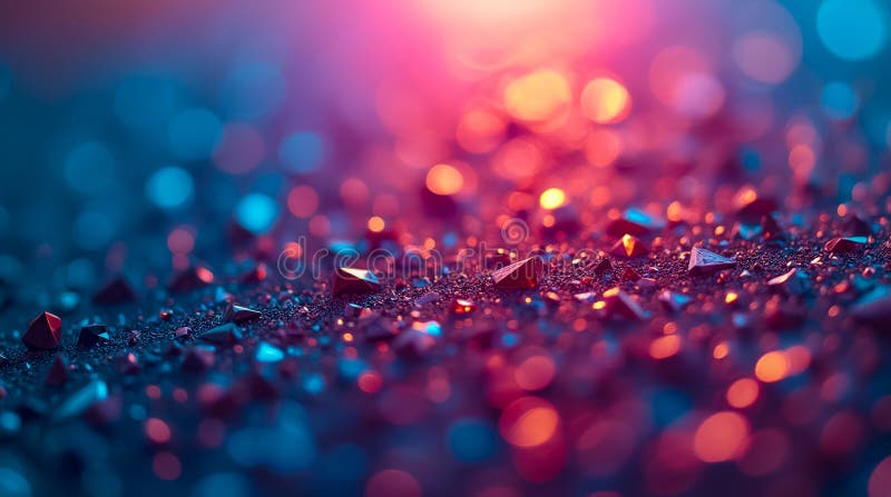 A Vibrant Array of Small Triangular and Polygon Shapes Reflects Light ...