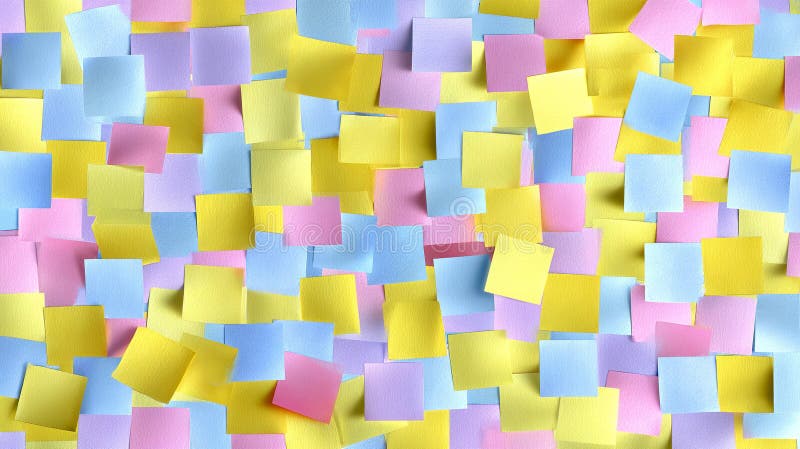 A Vibrant Array of Sticky Notes in Pastel Colors Fills the Frame. this ...
