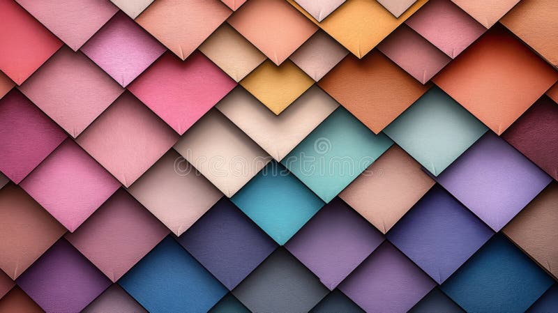 A Vibrant and Artistic Arrangement of Colorful, Overlapping Squares ...