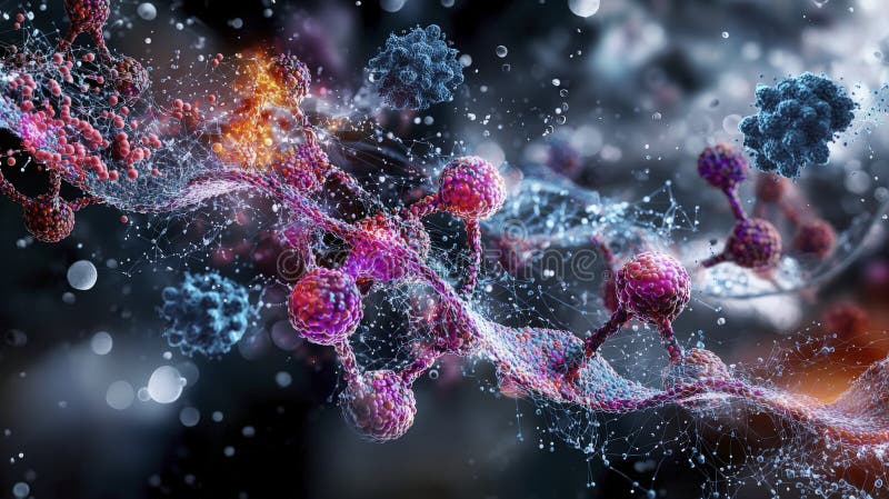 Vibrant Artistic Depiction of Genetic Diversity Scientific Artwork ...