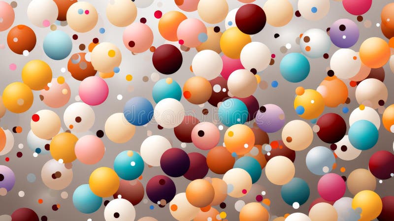 Vibrant and Artistic Pin Dot Composition Featuring Flat Illustrations ...