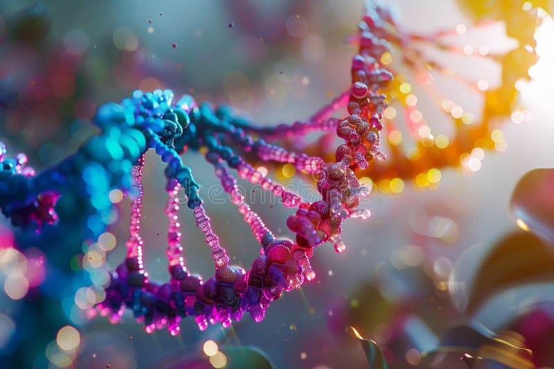 DNA Double Helix a Colorful Representation of Lifes Blueprint Stock ...