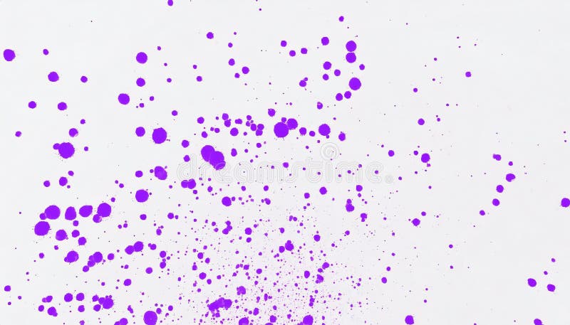 Vibrant and Artistic Visual, Abstract Purple Paint Splatters on a White ...