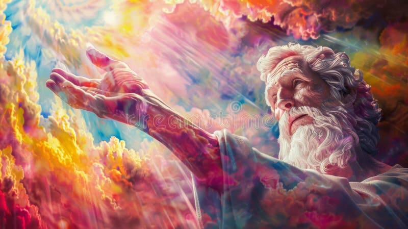 Vibrant Interpretation of Creation Scene Generative AI Stock ...