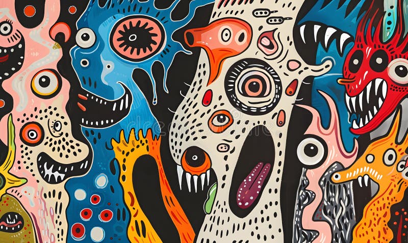 Discover Imaginative Abstract Monsters and Creatures Artwork Stock ...