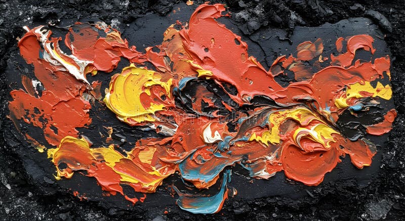 Abstract Impasto Painting stock illustration. Illustration of petal ...