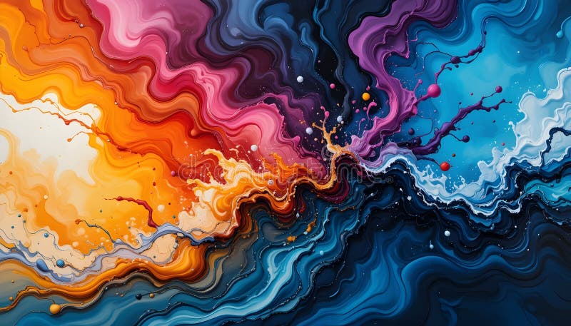 Abstract Fluid Art stock illustration. Illustration of acrylic - 376690463