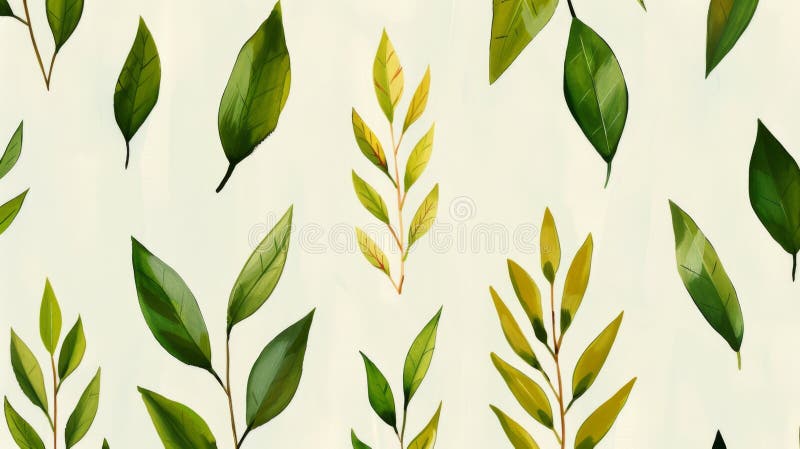 Vibrant Assorted Leaves Pattern on Neutral Background Stock Image ...