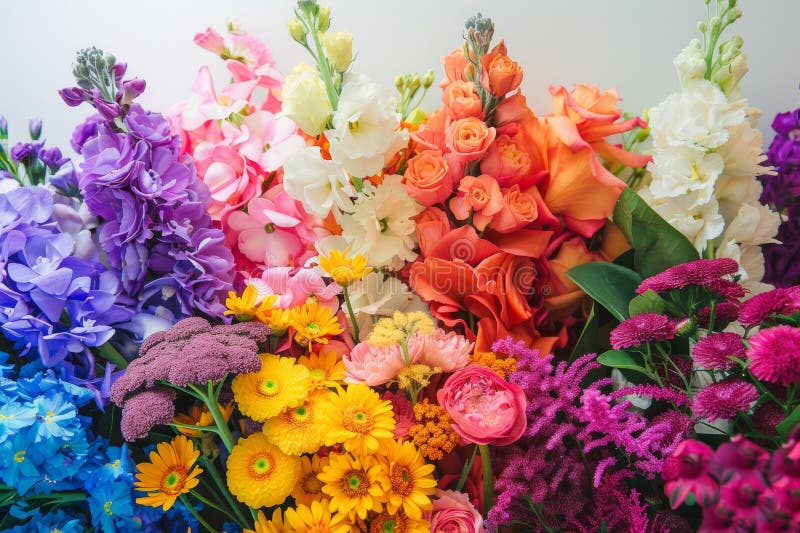 Vibrant Assortment of Colorful Flowers Stock Image - Image of nature ...