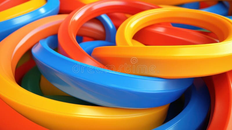 Vibrant Assortment of Colorful Plastic Rings Background Stock Image ...