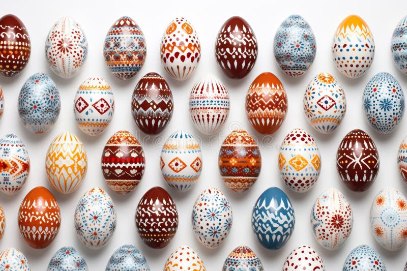 A Vibrant Assortment of Decorative Easter Egg Stock Illustration ...