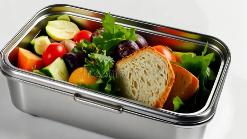 A Vibrant Assortment of Fresh Vegetables and a Slice of Bread in a ...