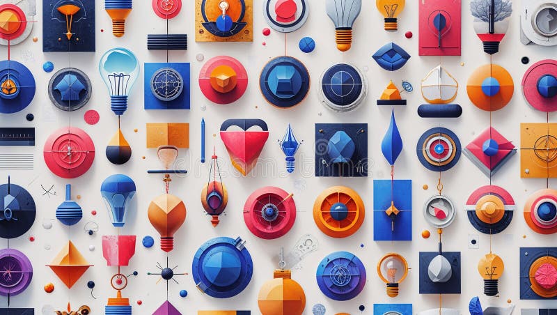 A Vibrant Assortment of Geometric Shapes and Designs Showcases ...