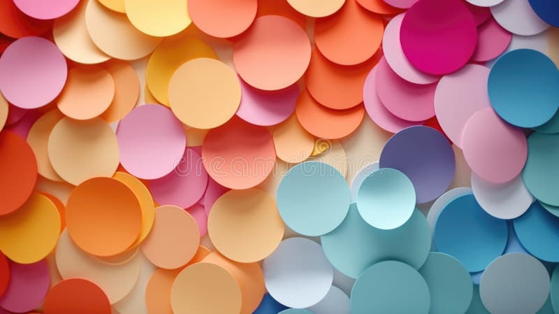 Vibrant Assortment of Paper Circles, Perfect for Various Creative ...