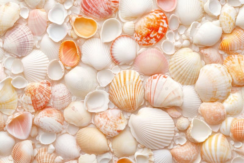 Vibrant Assortment of Various Seashells in Different Shapes, Sizes ...