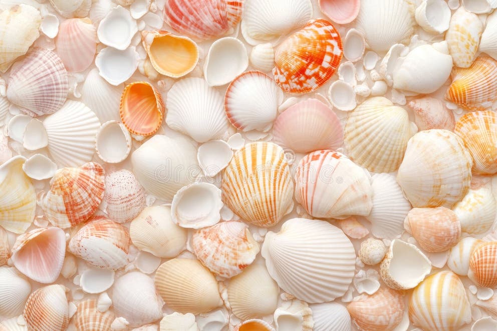 Vibrant Assortment of Various Seashells in Different Shapes, Sizes ...
