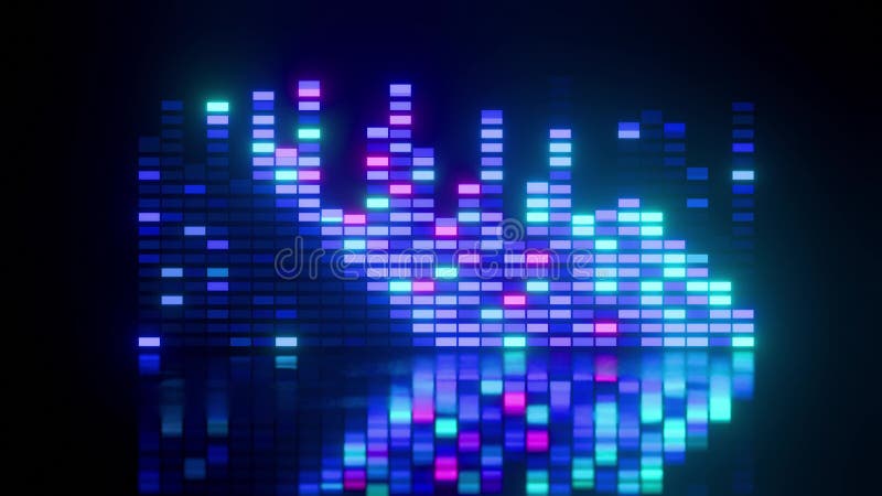 Vibrant Audio Spectrum LED Equalizer Loop Stock Video - Video of ...