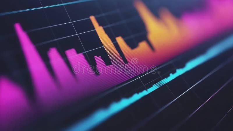Vibrant Audio Waveform Visualization with Gradient Colors and Modern ...