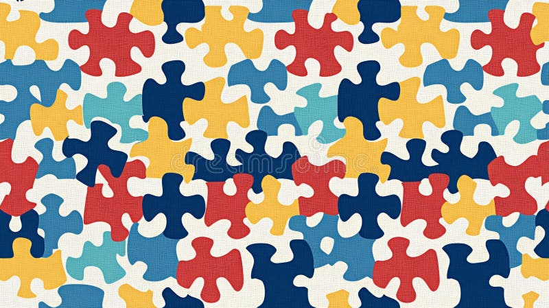 Vibrant Autism Symbol Repeating Pattern Stock Image - Image of advocacy ...