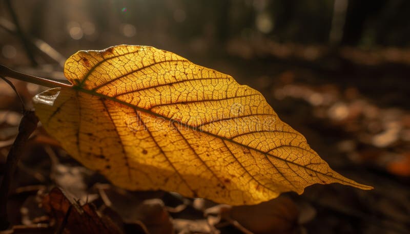 Vibrant Autumn Foliage in Forest, Close Up of Multi Colored Maple Tree ...