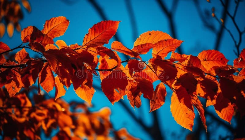 Vibrant Autumn Forest with Multi Colored Leaves and Bright Orange ...