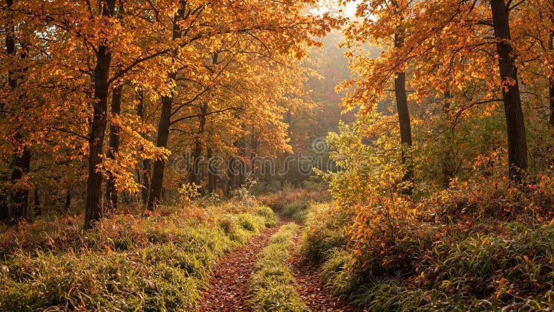 Vibrant Autumn Forest Symbolizes Transformation and Moving Forward ...