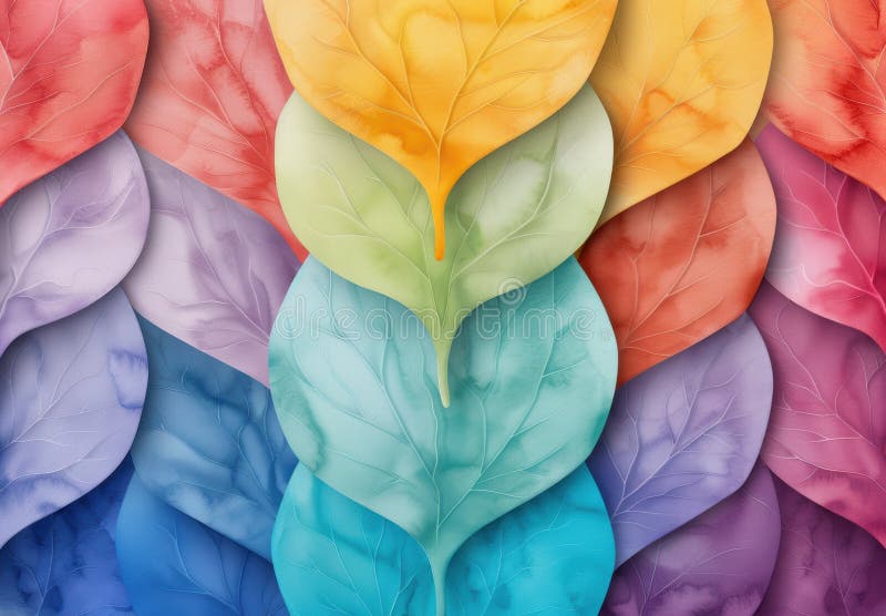 Vibrant Autumn Leaves Collage Stock Illustration - Illustration of ...