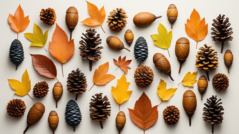 Isolated Autumn Leaves on a Clean White Background for Design Stock ...