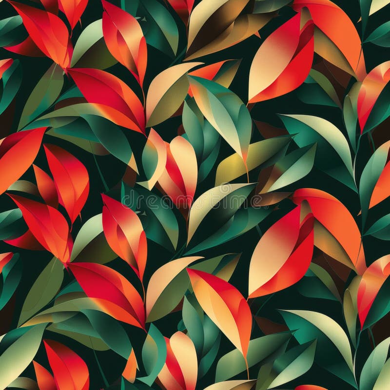 Vibrant Autumn Leaves Pattern Background for Design Stock Image - Image ...