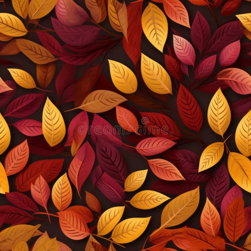 Vibrant Autumn Leaves Texture Background Wallpaper Abstract Design ...
