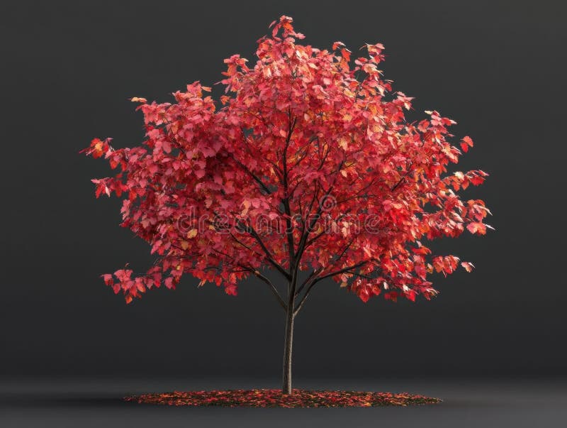 Vibrant Autumn Maple Tree, a Symbol of Change and Beauty Stock ...