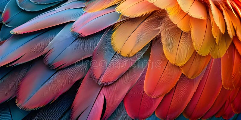 Vibrant Avian Plumage Texture Background, Colorful Feathered Bird Pattern Backdrop - Ai ...