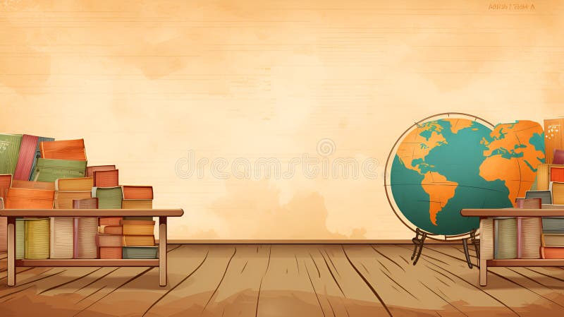 Vibrant Back To School Theme Illustration for Educational Presentations ...