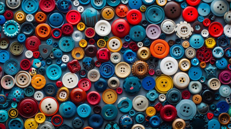 Vibrant Backdrop Crafted from an Array of Assorted Buttons for a ...