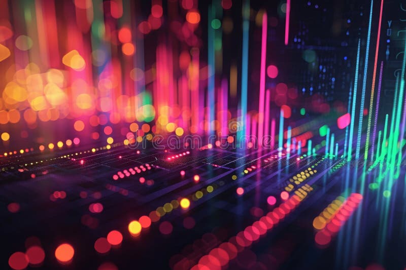 A Vibrant Backdrop Featuring Colorful Lights and Intersecting Lines ...