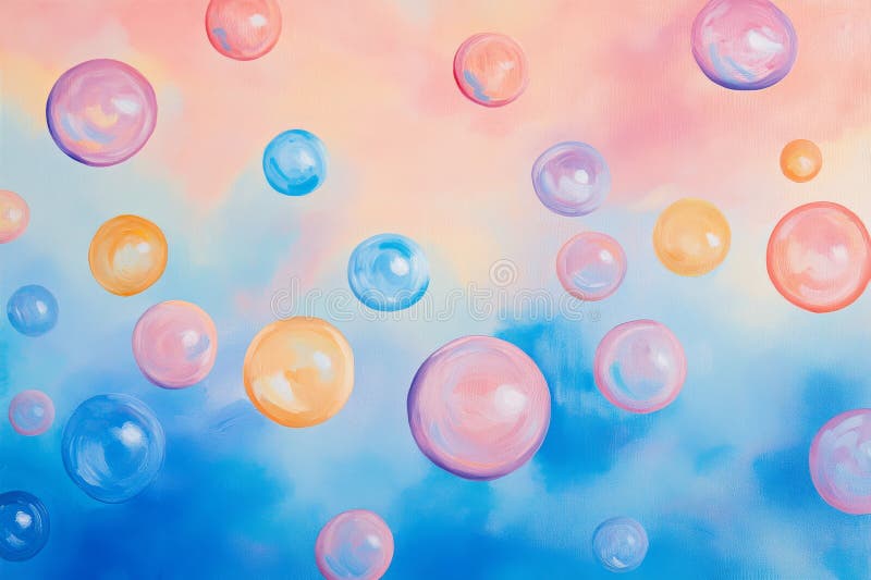 A Vibrant Background of Bold, Colorful Orbs Floating Over a Smooth ...