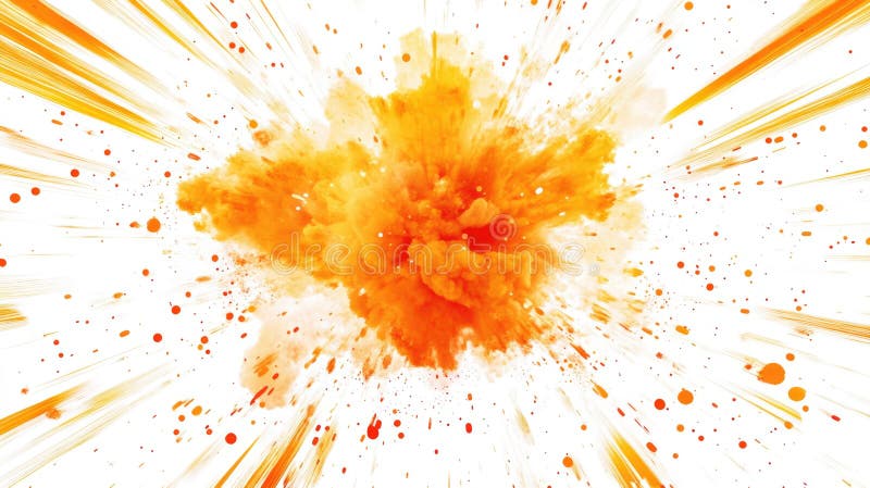 Colorful Explosion Background with Orange Confetti Stock Image - Image ...